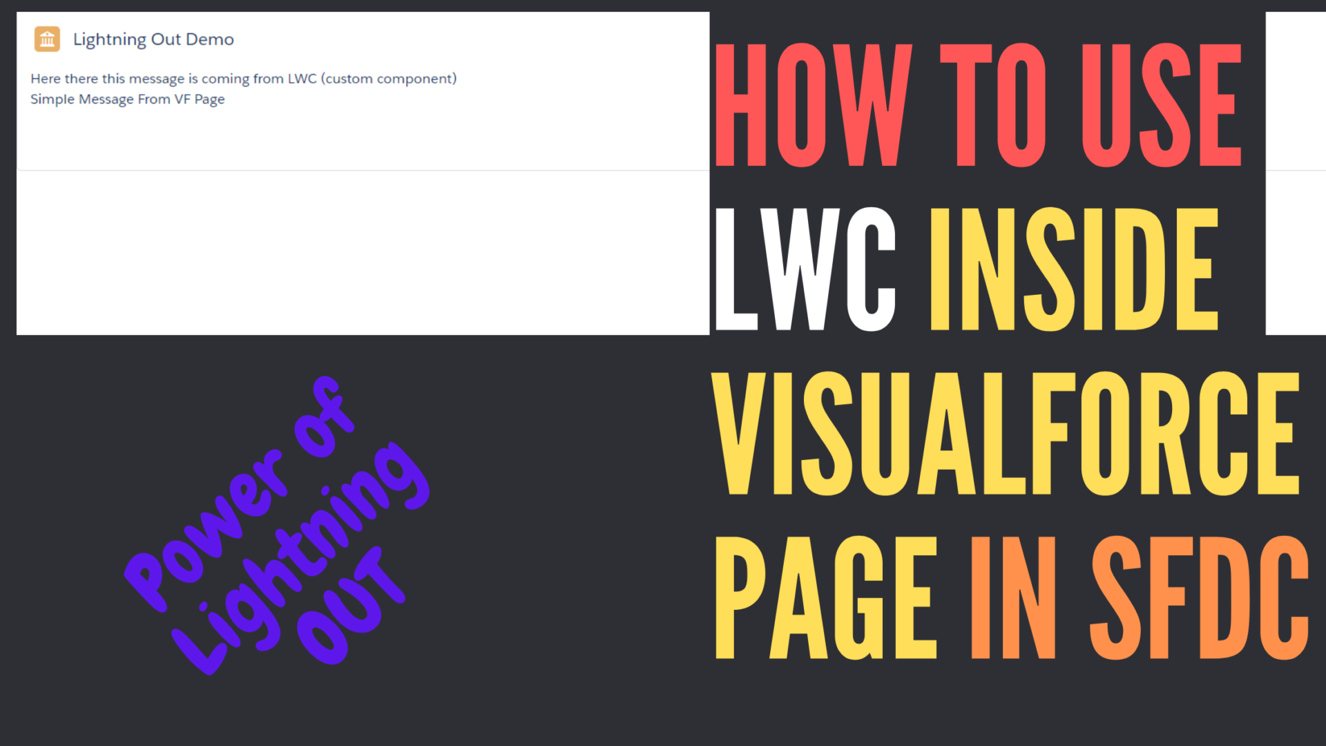 How to use Lightning Web Component inside Visual Force Pages? – PantherSchools