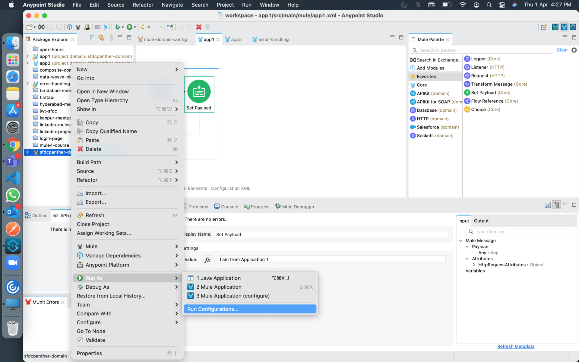 How to develop Domain Projects in MuleSoft? » PantherSchools