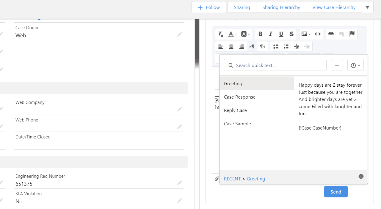 How to Setup QuickText in Salesforce? – PantherSchools