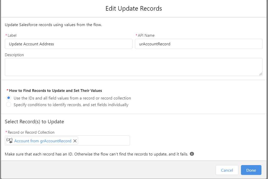 How to use Update Records in Salesforce Flows ? » PantherSchools