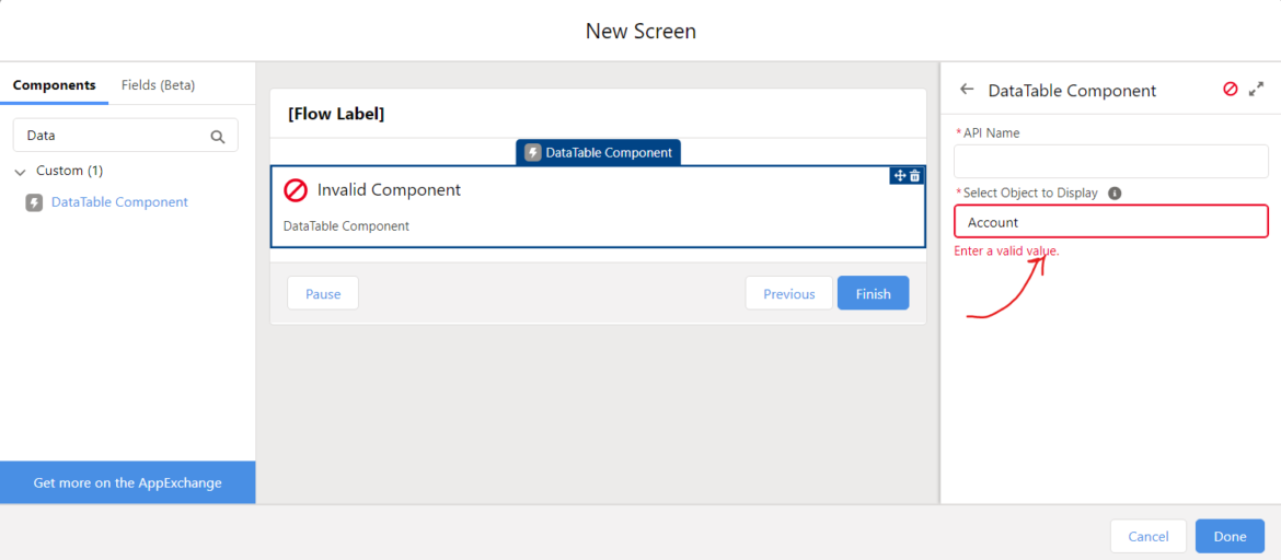 How to develop Lightning DataTable for Salesforce flows – PantherSchools
