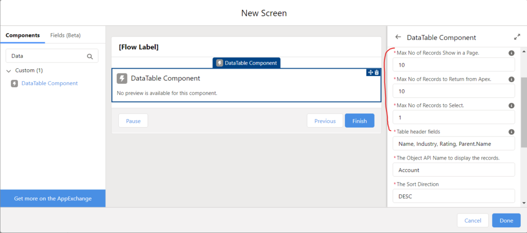 How to develop Lightning DataTable for Salesforce flows – PantherSchools