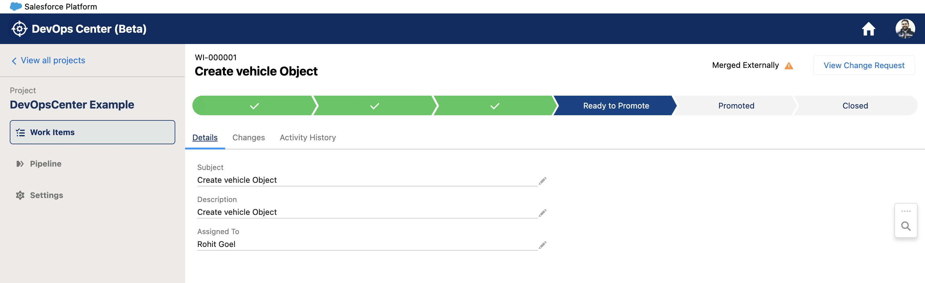 Salesforce DevOps Center » Panther Schools