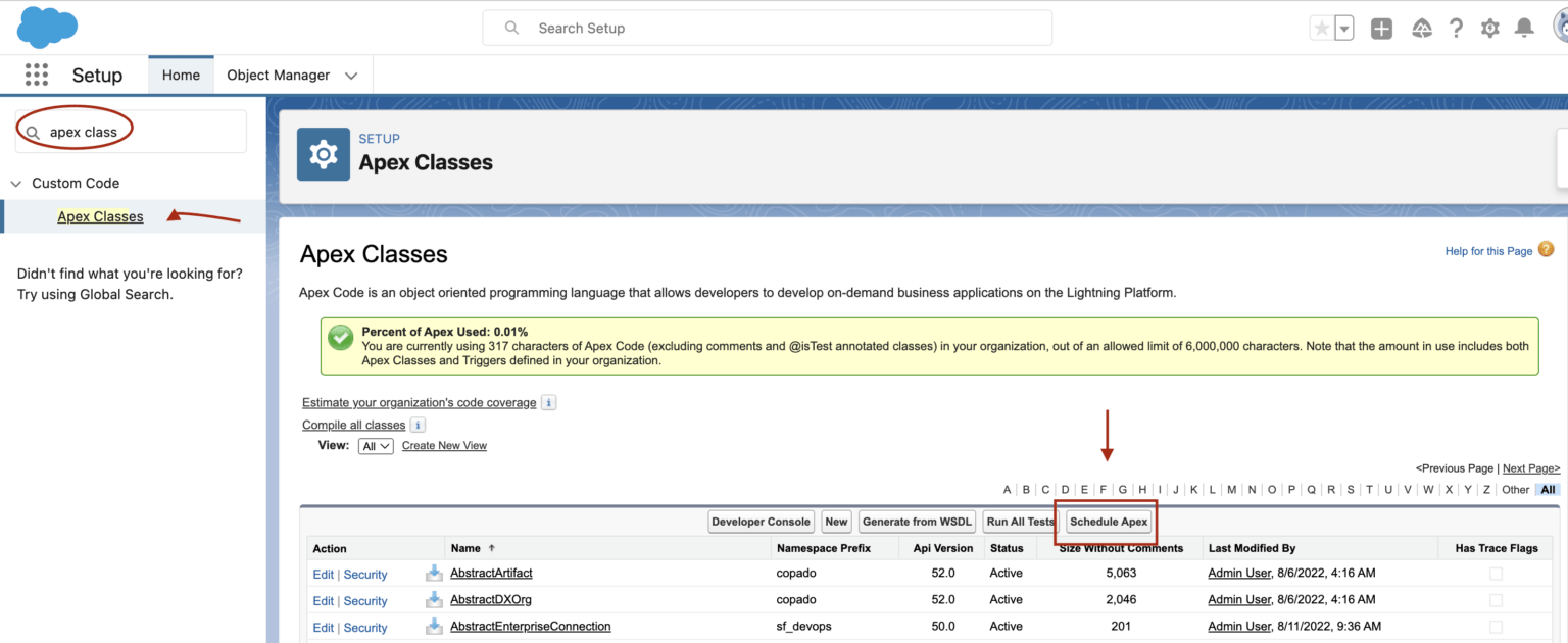 How to Schedule the Apex in Salesforce? » PantherSchools