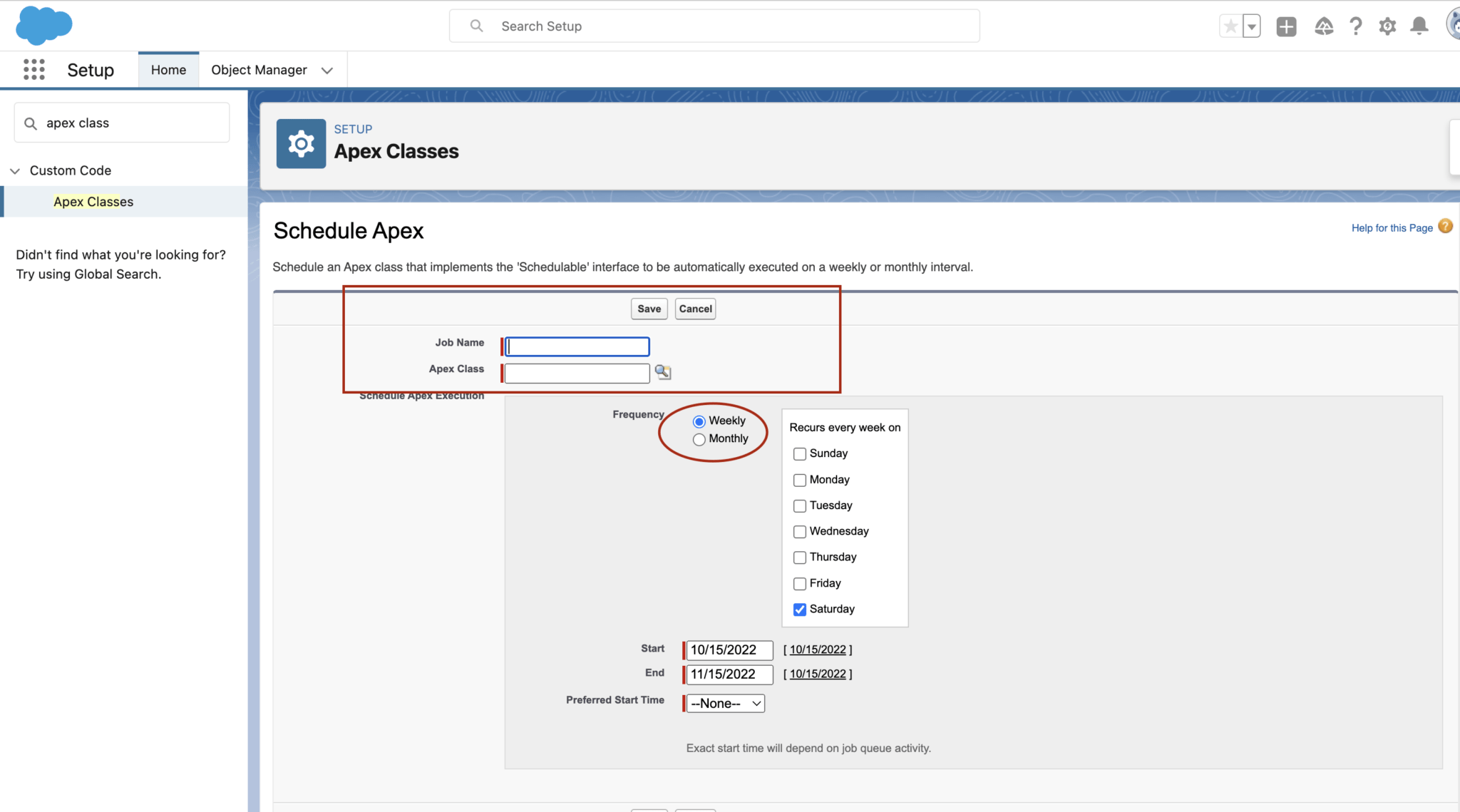 How to Schedule the Apex in Salesforce? » PantherSchools